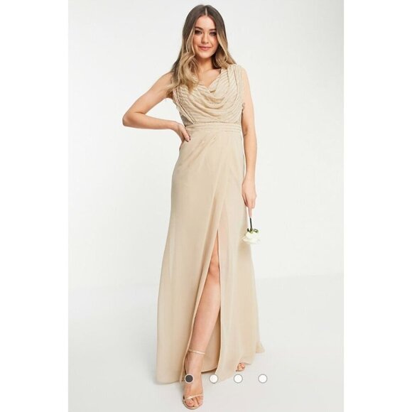 ASOS | Dresses | Asos Semi Formal Maxi Dress Size 6 Cowl Neck Greek ...